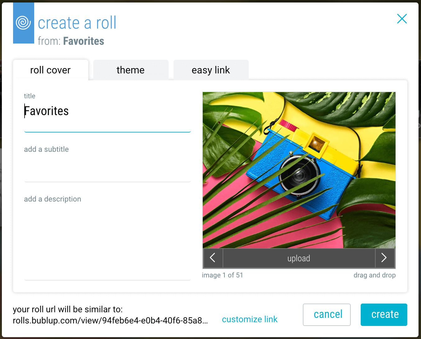 Create a roll | Bublup