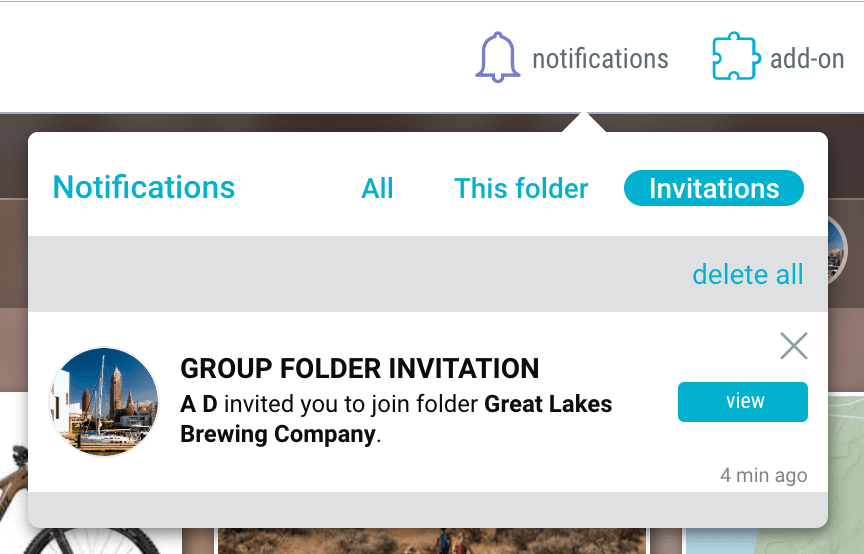 View group folder notifications | Bublup