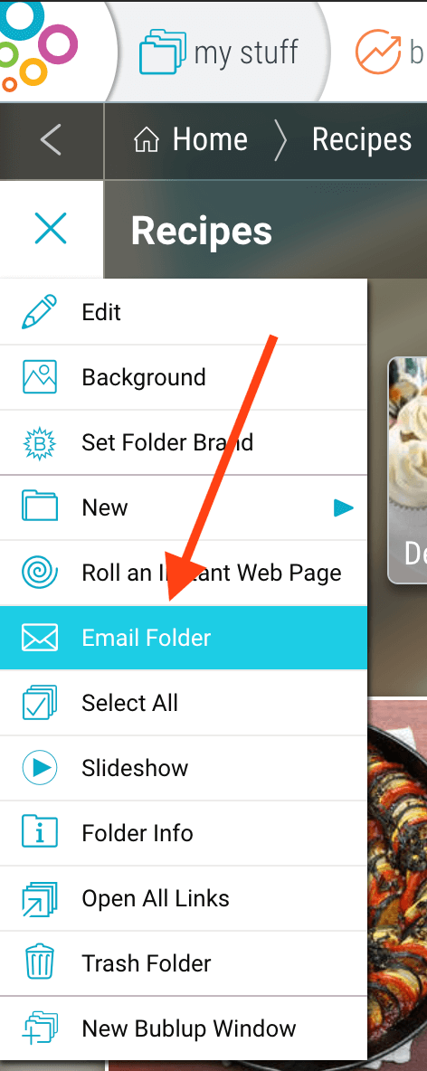 Send stuff via email - Bublup