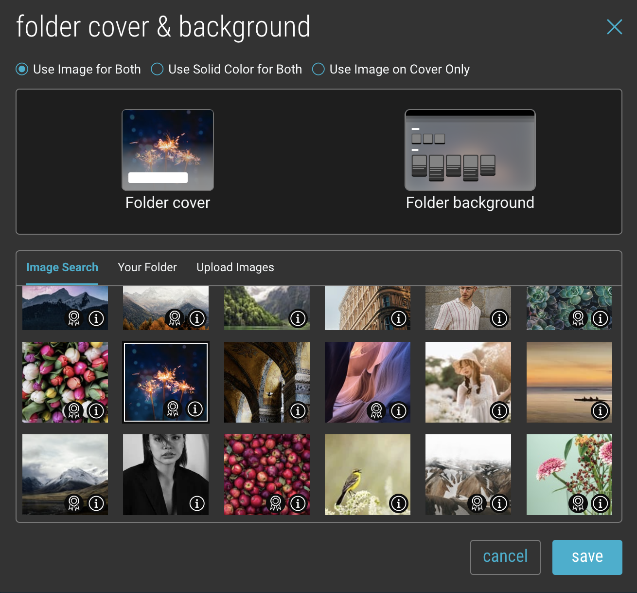 Changing your folder cover and background | Bublup