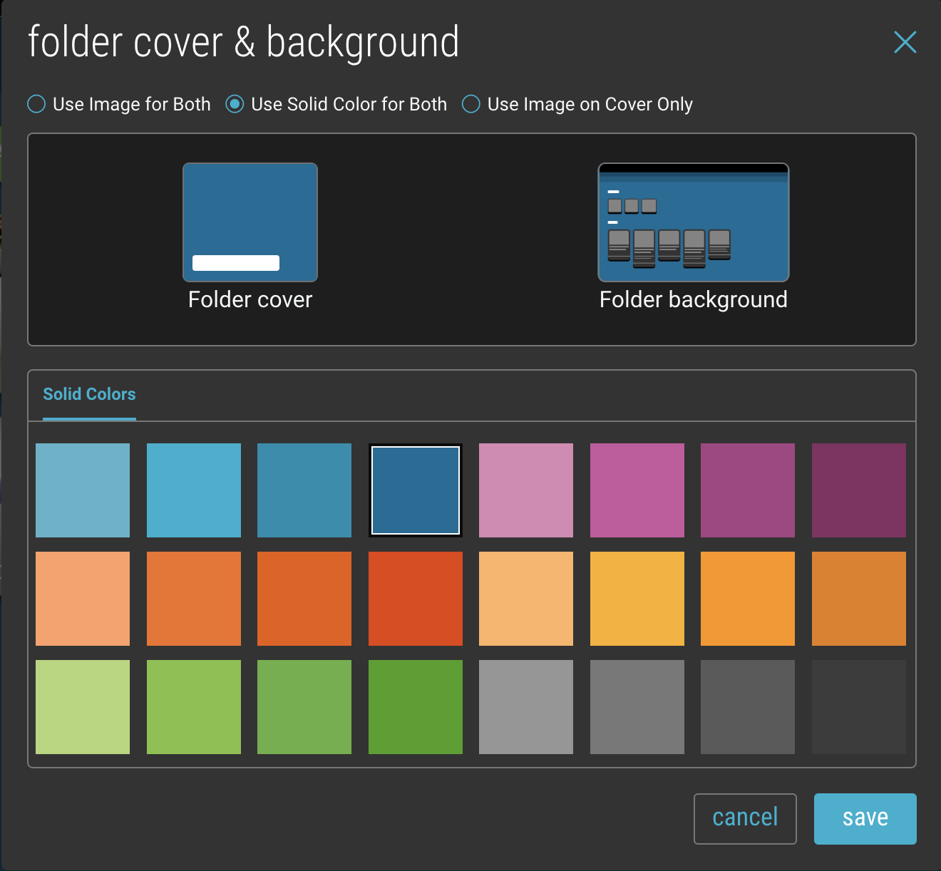 Changing your folder cover and background | Bublup