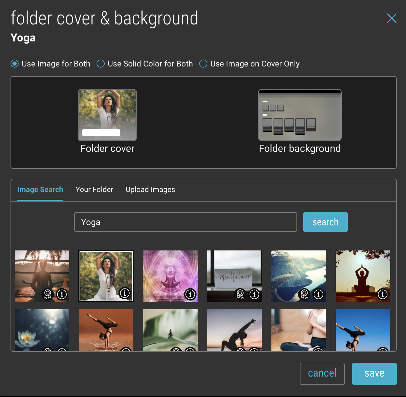 Changing your folder cover and background | Bublup