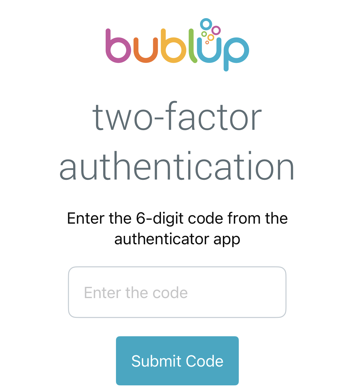 Two-Factor Authentication - Bublup